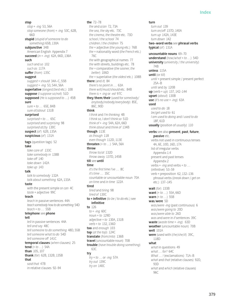 Grammar in Use (Intermediate) 1-Strony-379 | PDF | Verb | Adjective