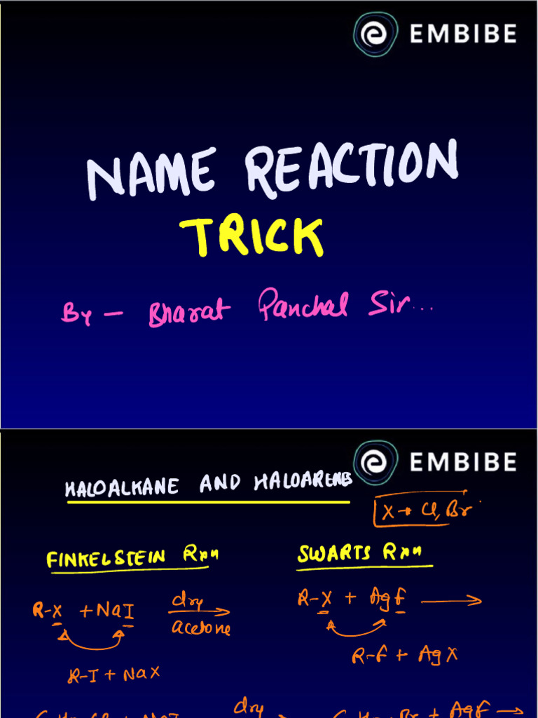 Name Reaction by BP Sir | PDF