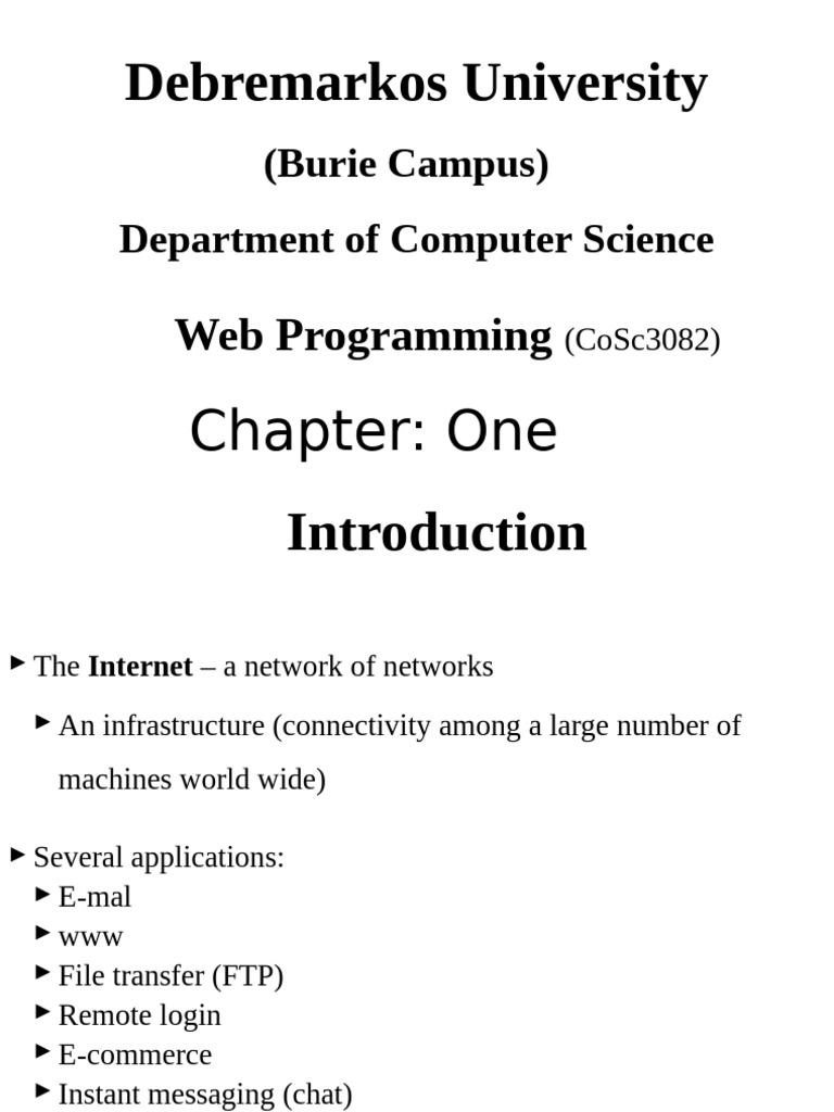 Chapter 1 Introduction | PDF | World Wide Web | Internet & Web