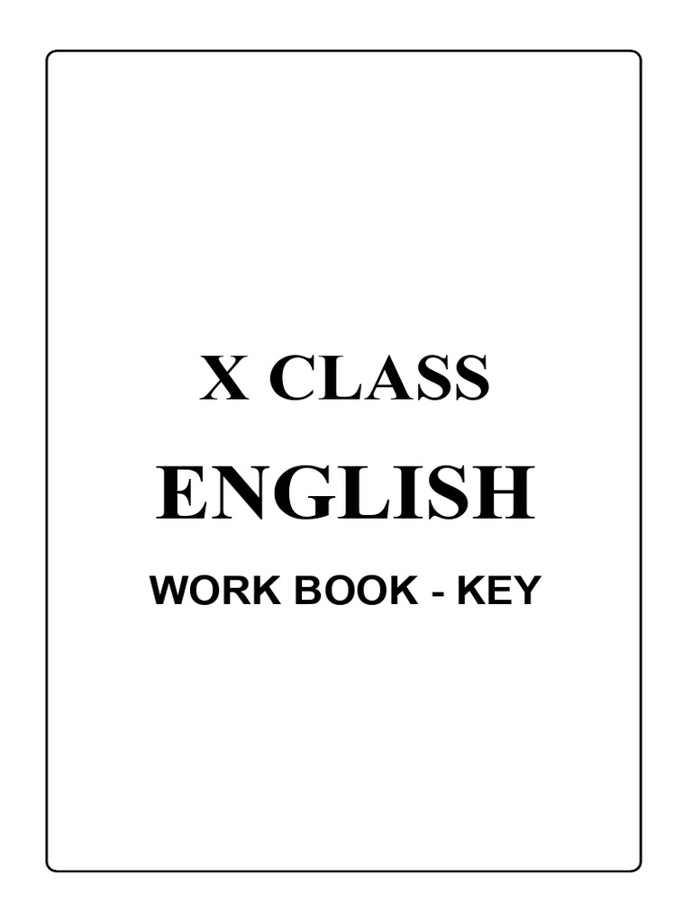10th Class English Work Book Key (AP) 2024-25 Final | PDF