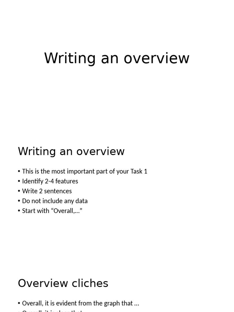 Writing An Overview | PDF