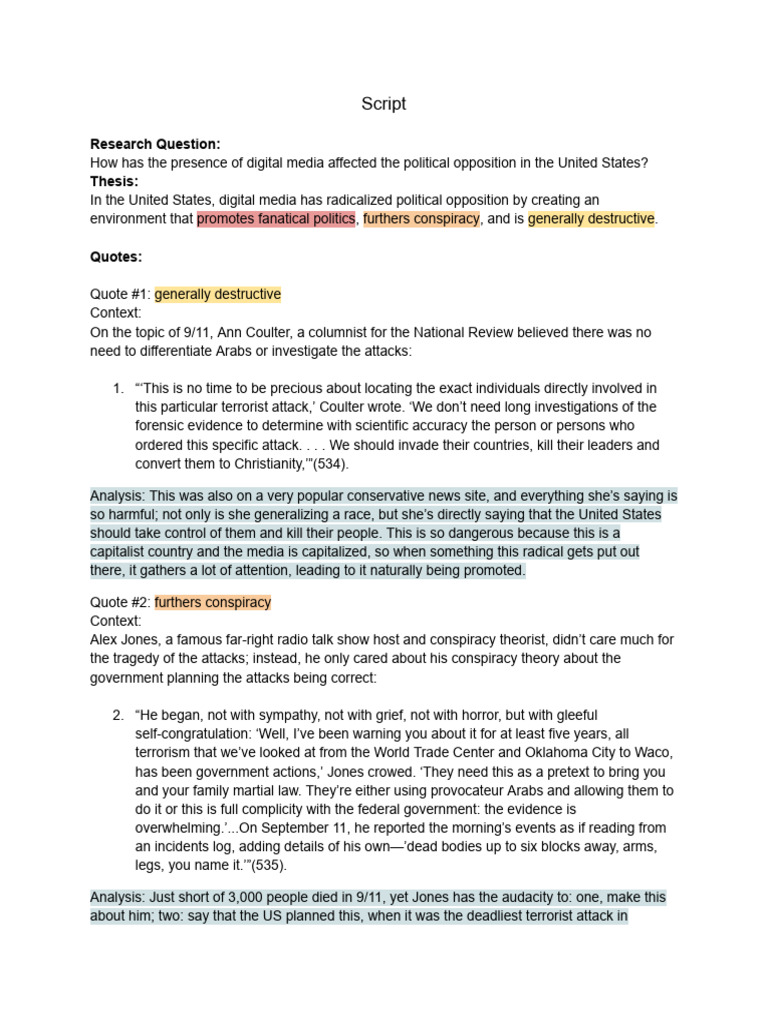 "America, Disrupted" Script | PDF | Politics Of The United States ...