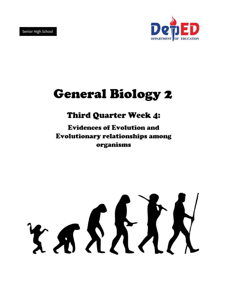 Quarter 3 Module Week 4 Evidences of Evolution and Evolutionary ...