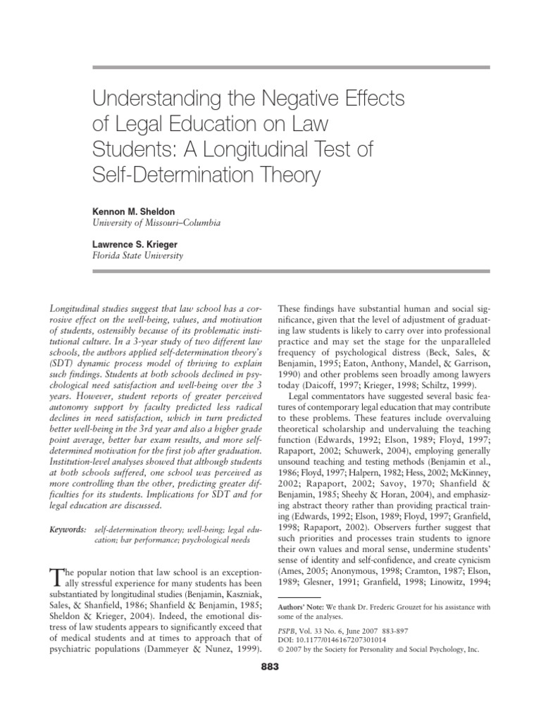 Sheldon Krieger. 2007. Understanding the Negative Effects of Legal ...