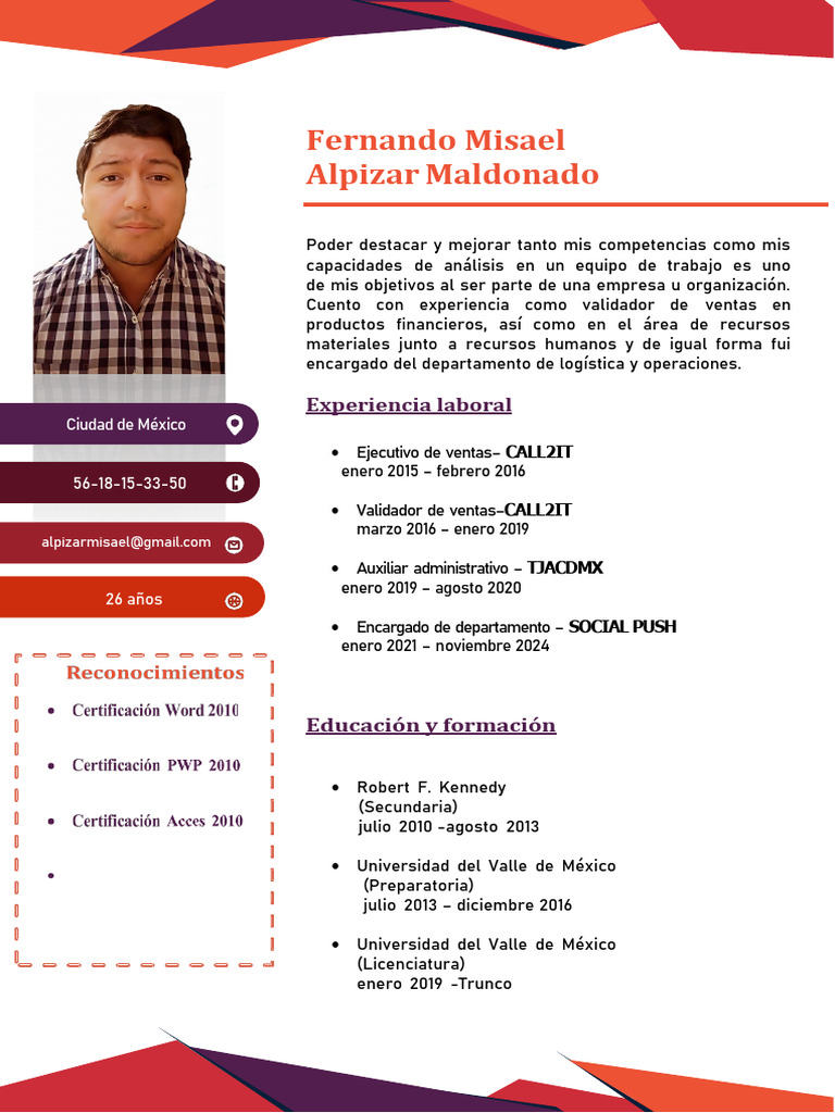 CV Fernando Alpizar M | PDF