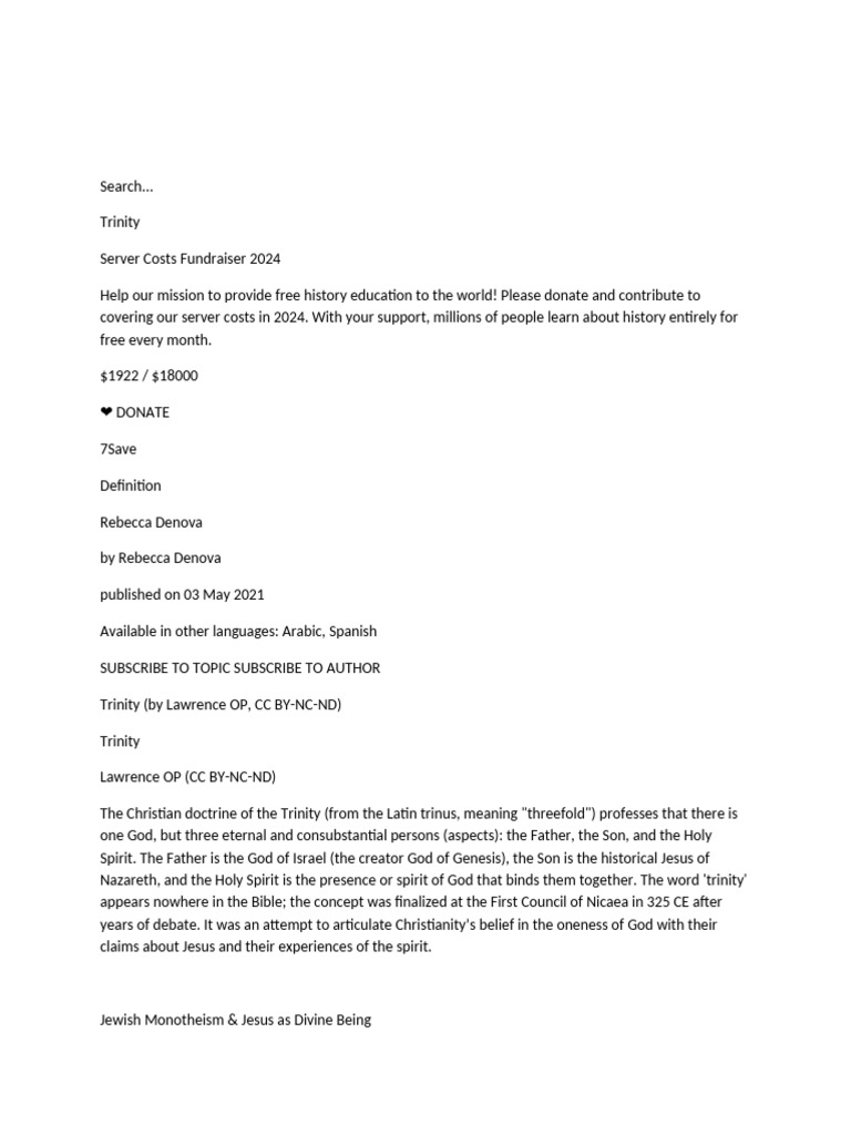 TRINITY | PDF | Arianism | Trinity