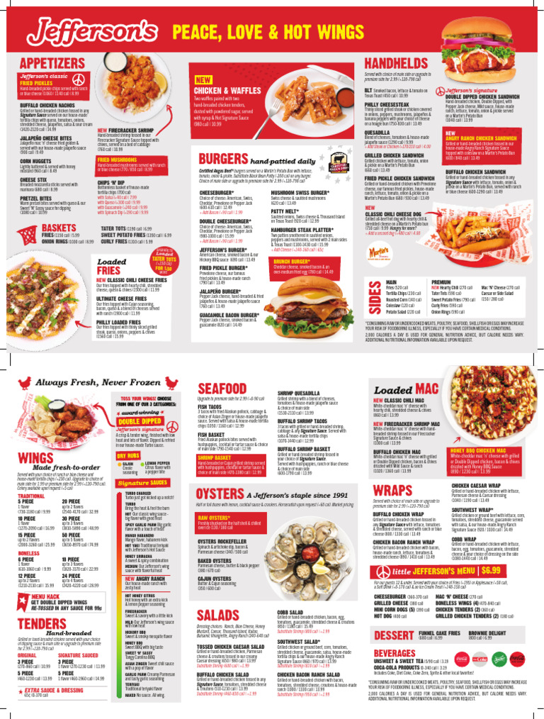 Hiram-GA-Jeffersons-Restaurant-Menu | PDF | Hamburgers | French Fries