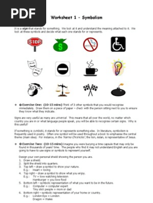 Symbolism In Literature Worksheet