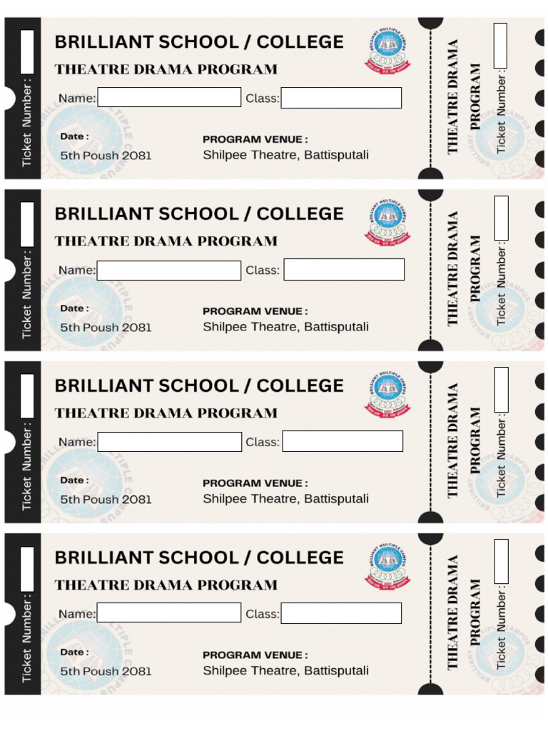 Theatre Ticket | PDF