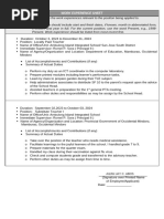 CS Form No. 212 Attachment - Work Experience Sheet | PDF | Business