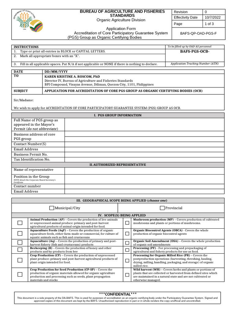 Accreditation Application for Organic PGS Group | PDF | Organic Farming ...