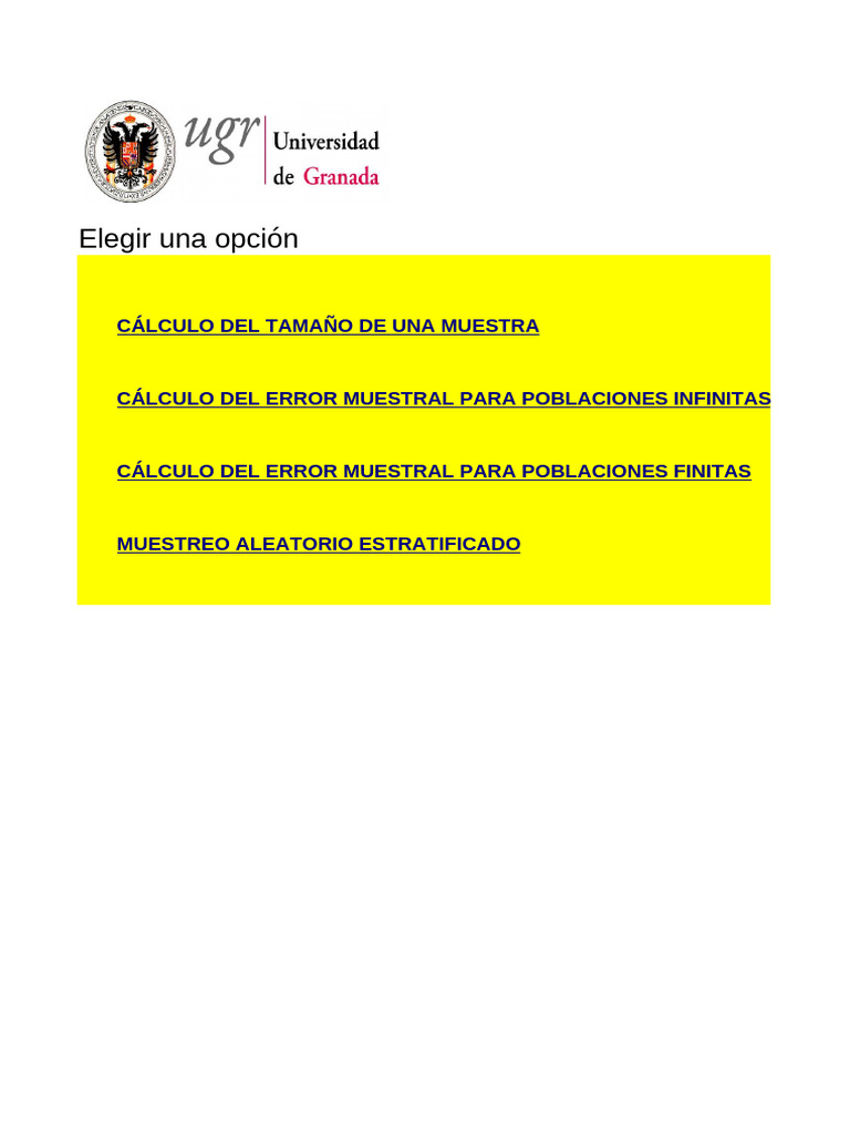 Cálculo y Error Muestral | PDF | Muestreo (Estadísticas) | Intervalo de ...