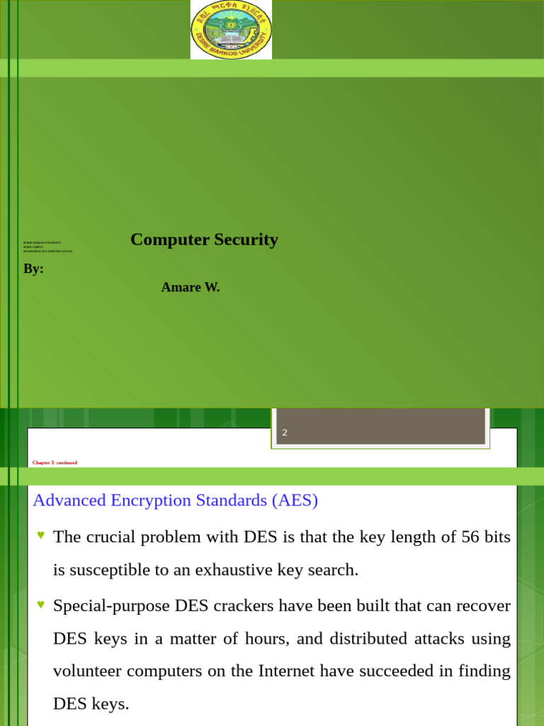 Computer Security Ch3cont | PDF | Encryption | Key (Cryptography)