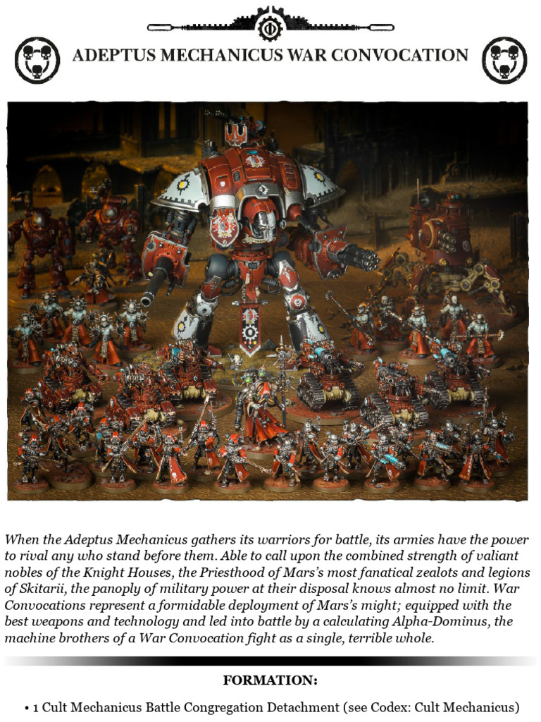 Warhammer 40k - Army List - Formation - Adeptus Mechanicus War ...