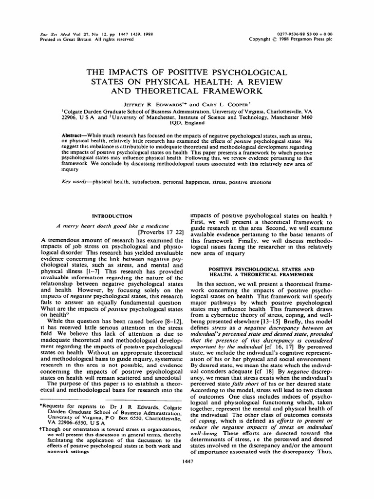 Edwards 1988 | PDF | Stress (Biology) | Humour