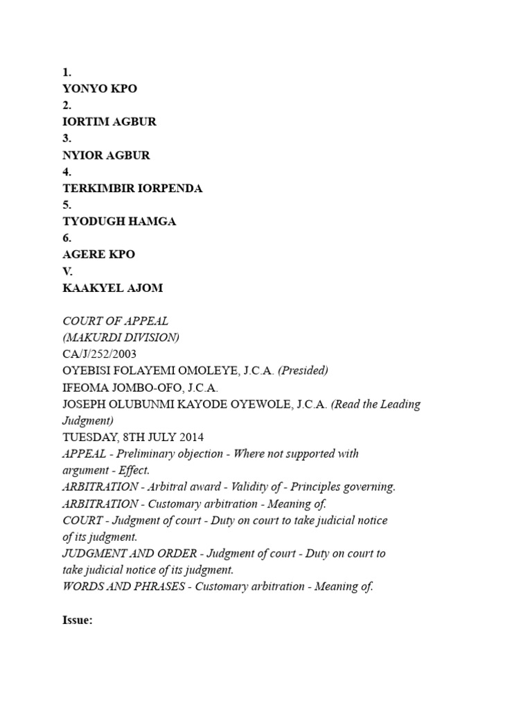 KPO V AJOM | PDF | Appeal | Judgment (Law)