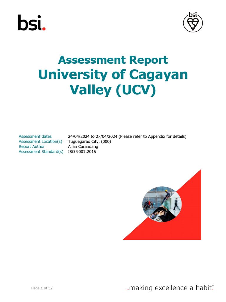 BSI Assessment Report | PDF | Iso 9000 | Audit