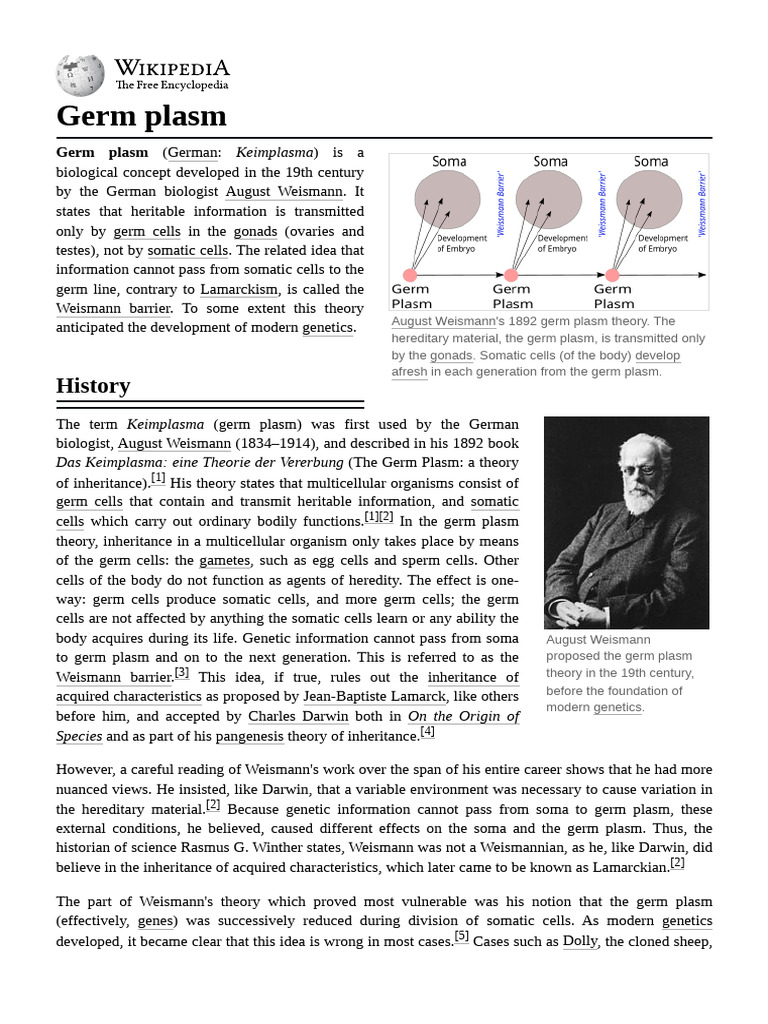 Germ_plasm | PDF | Biotechnology | Reproduction