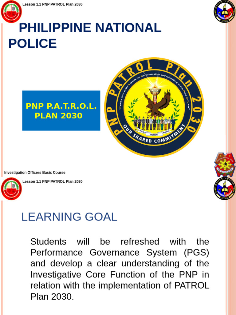 1.1 Patrol Plan 2030 Power Point | PDF | Governance | Police