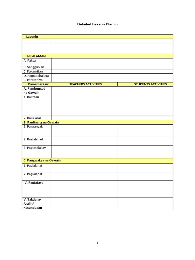 Detailed Lesson Plan AP | PDF