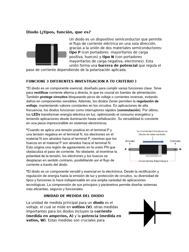 Diodo IXTA | PDF | Diodo | Corriente eléctrica