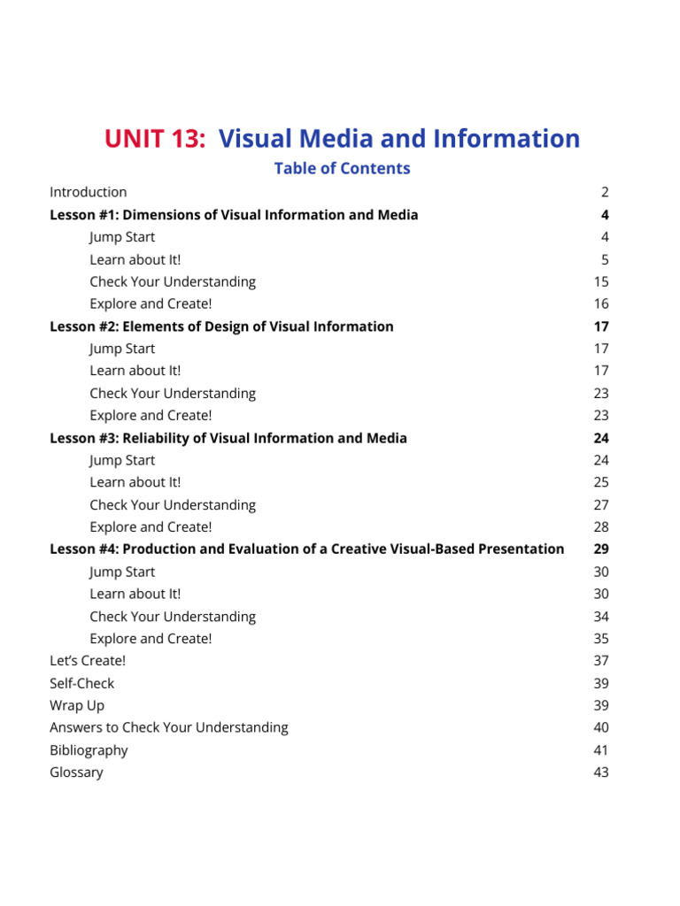 Visual Media: Dimensions and Design | PDF | Infographics | Composition ...