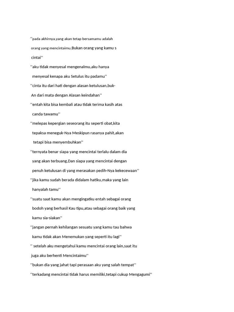 Kutipan Cinta dan Kehilangan | PDF