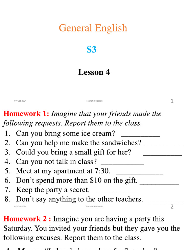 S3 - Lesson 4 | PDF
