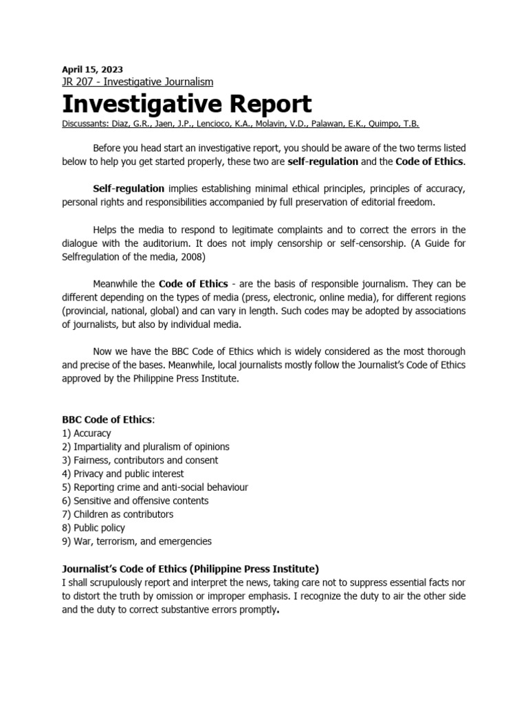 JR 207 Investigative Reporting PDF | PDF | Procurement | Search Warrant