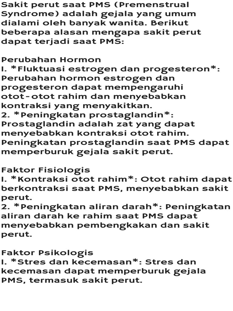 Tentang Pms | PDF