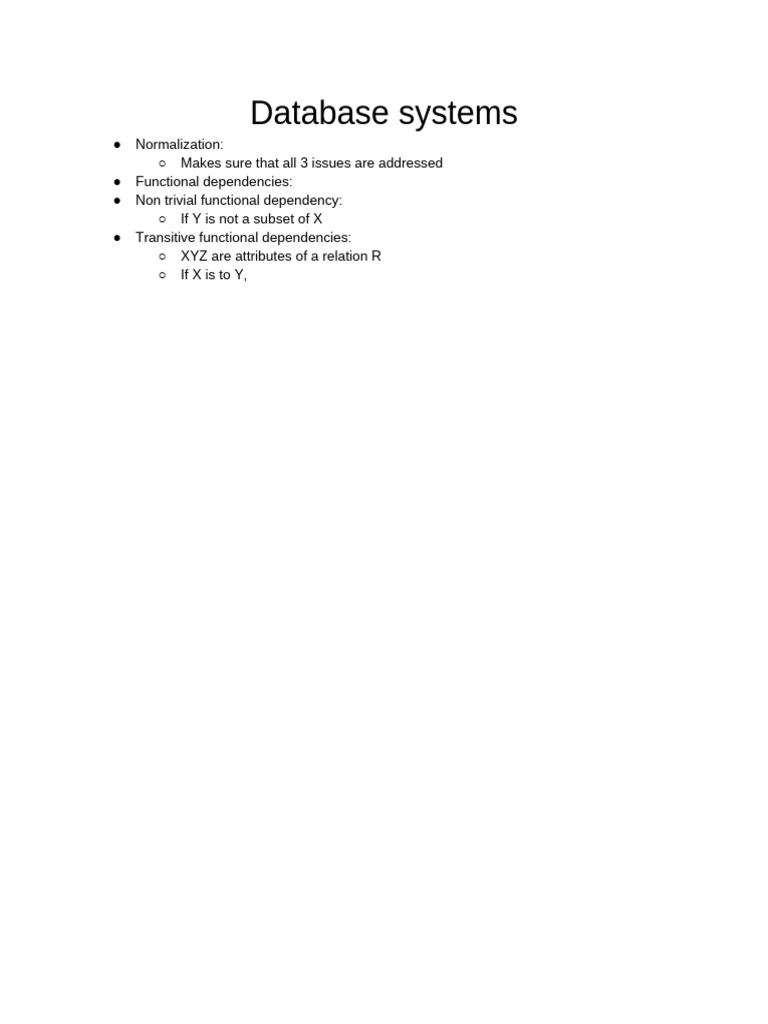 Database Systems Lectures (Pre FInal) | PDF