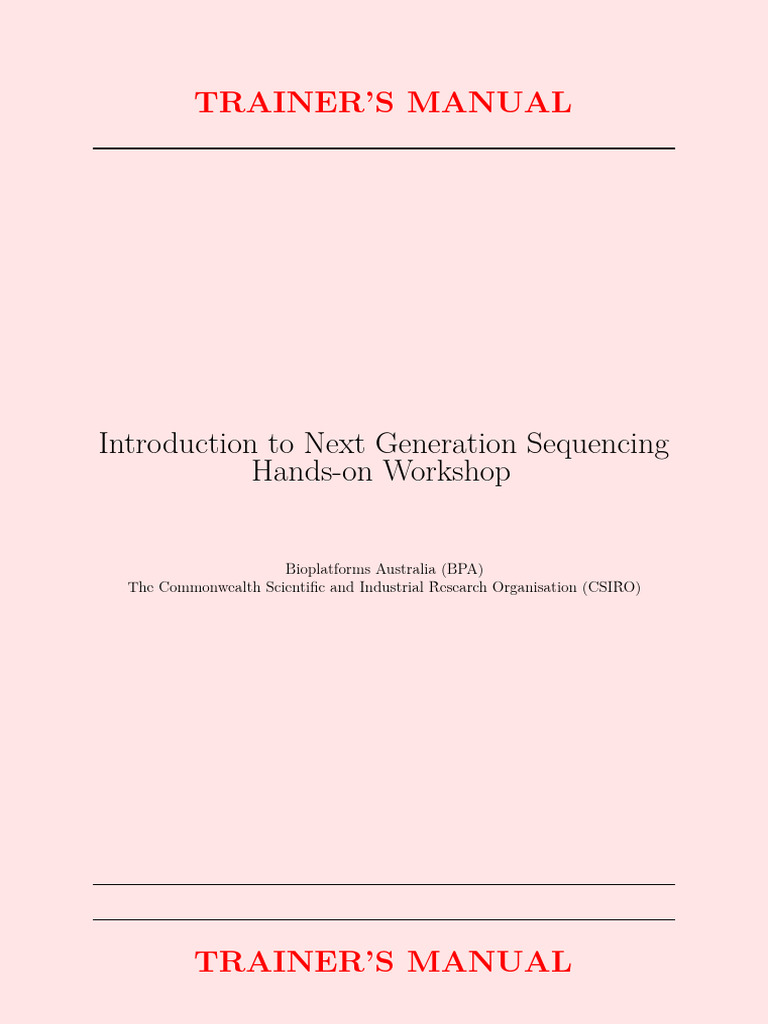 Trainer Handout | PDF | Genetics | Life Sciences