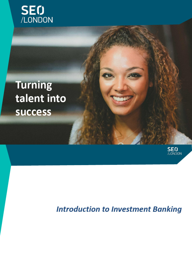 Introduction To Investment Banking - Identifying Transferrable Skills ...