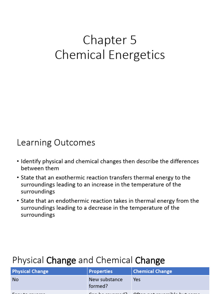 Unit 5 Chemical Energetics-1 | PDF | Chemical Reactions | Enthalpy
