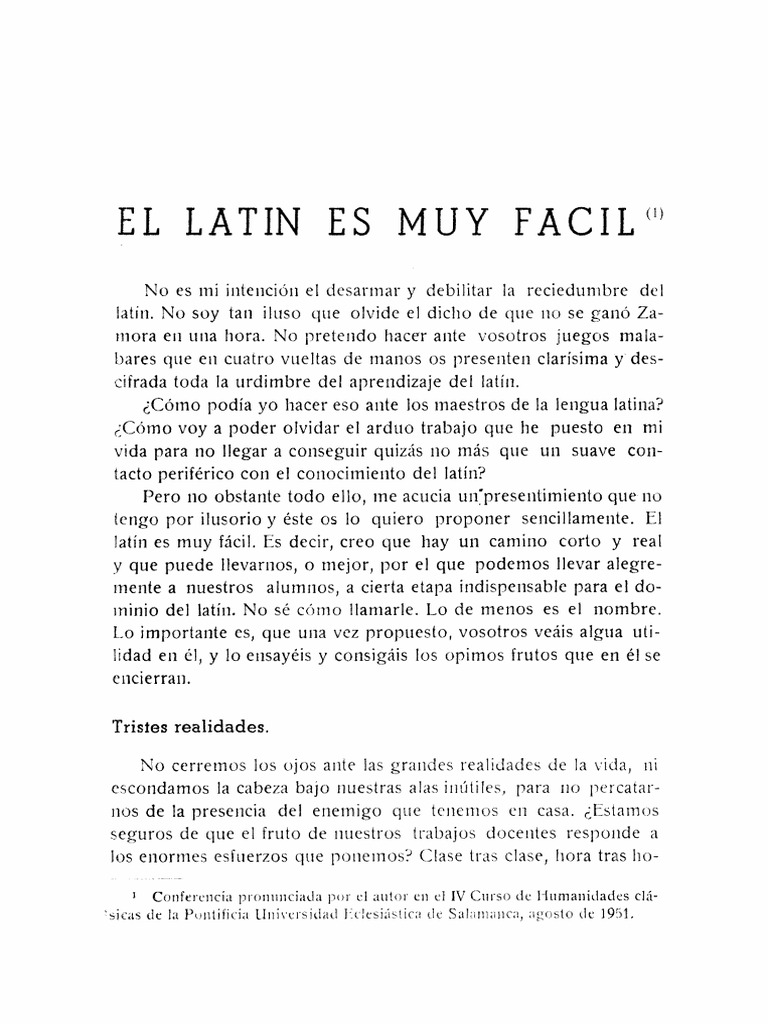 El Latín: Un Camino Fácil de Aprendizaje | PDF | latín | Lengua española