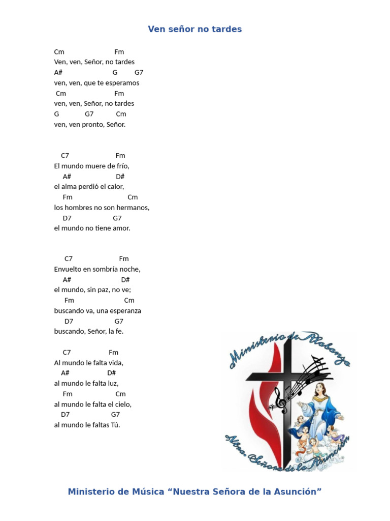 Ven Señor No Tardes | PDF
