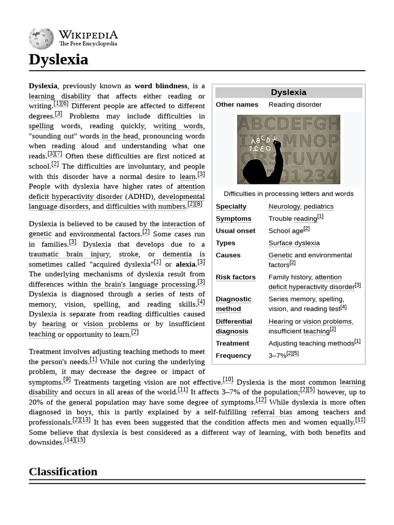 Dyslexia | PDF | Dyslexia | Neuroscience