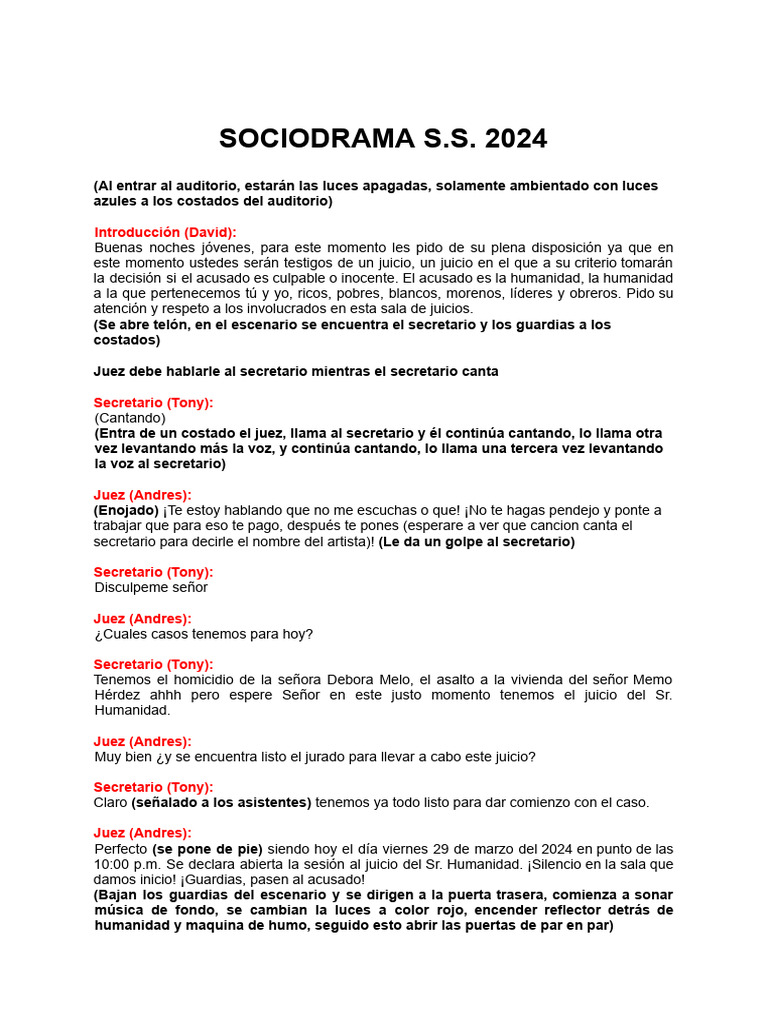 Sociodrama S.S. 2024 | PDF