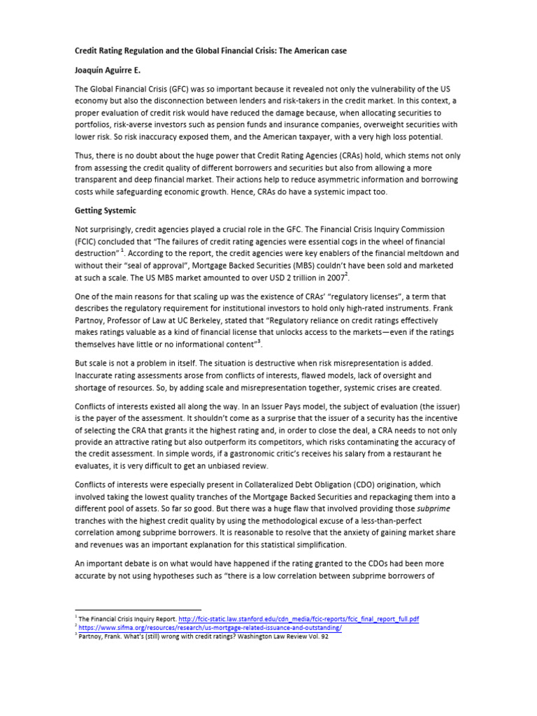 Aguirre J. Institution of International Financial Stability Paper | PDF | Collateralized Debt ...