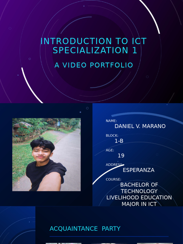Daniel v. Marano Video Portfolio in Ict 1 | PDF