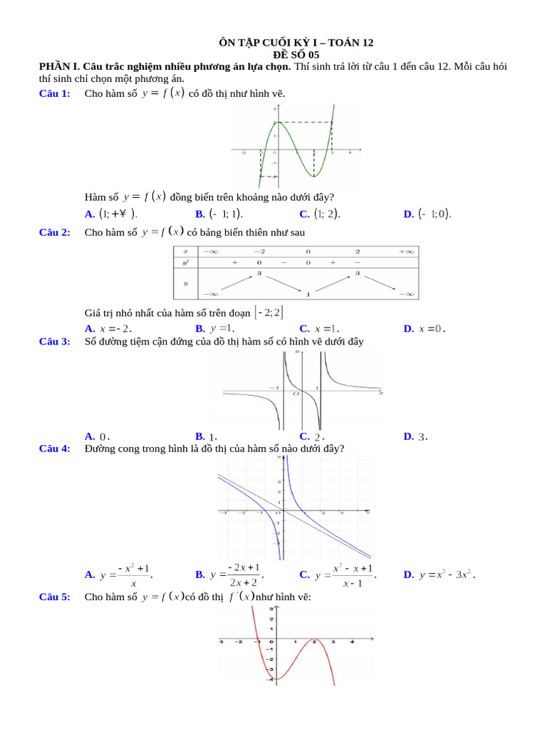 Toan 12 Ck1 de So 5 | PDF