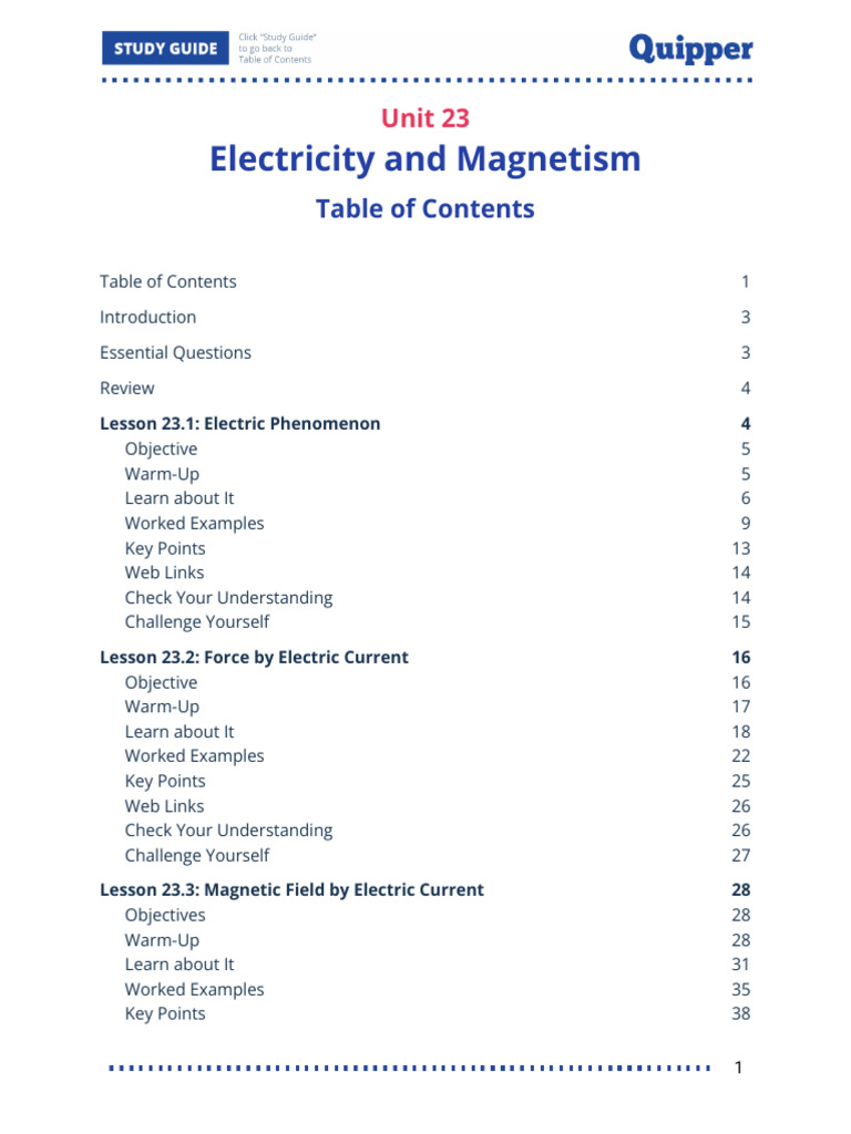 Electricity and Magnetism Overview | PDF | Electric Charge | Magnetic Field