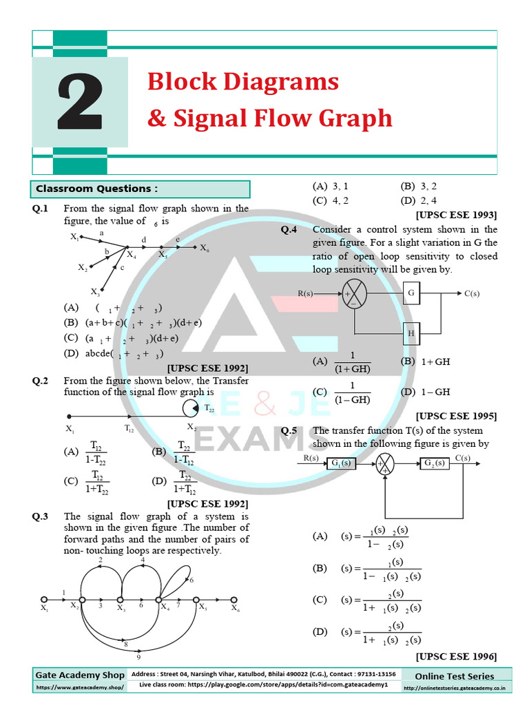 Chapter 2 Block Diagrams & SFG | PDF | Applied Mathematics ...