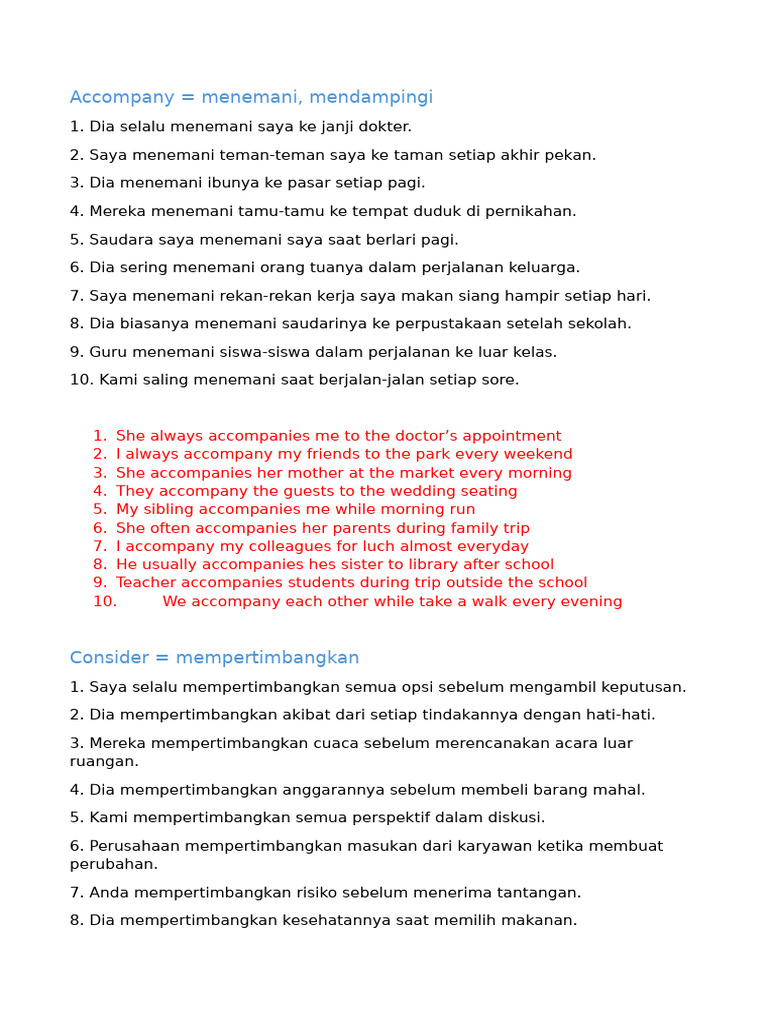 Membuat Sentence | PDF