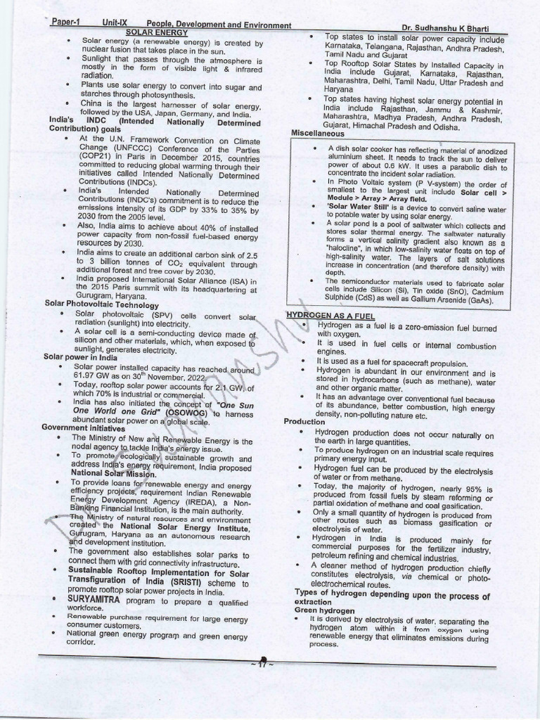 Unit - IX People, Development and Environment | PDF