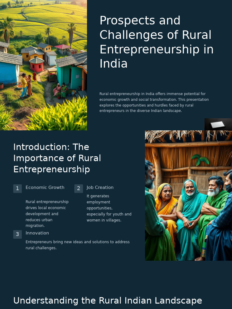 Prospects and Challenges of Rural Entrepreneurship in India 4 | PDF ...