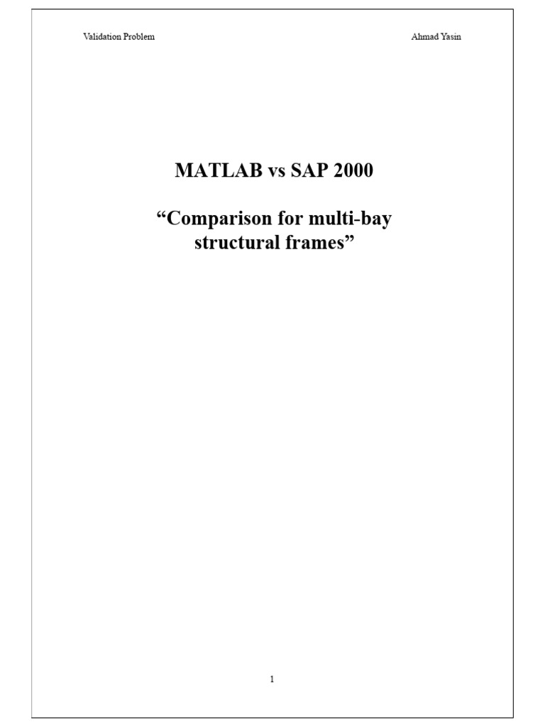 Matlab vs Sap 2000 | PDF | Beam (Structure) | Structural Analysis
