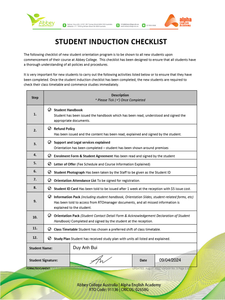 All Orientation Forms UPDATED | PDF | Vocational Education | Plagiarism
