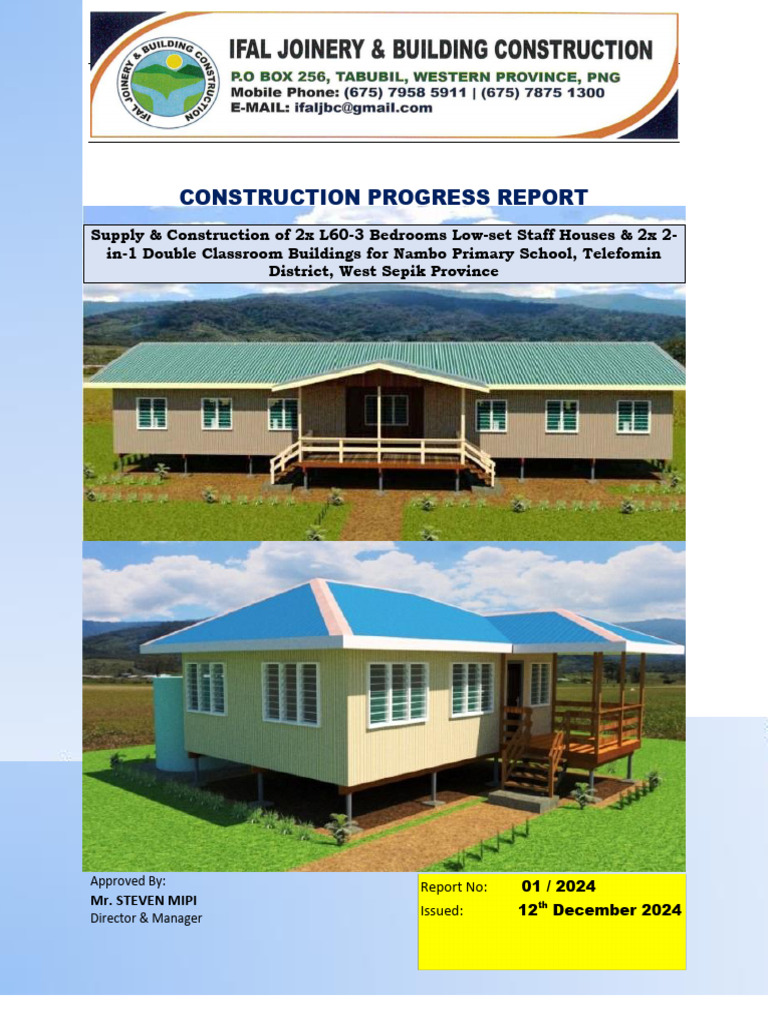 Preliminary Report - Nambo Primary School Project | PDF | Real Estate