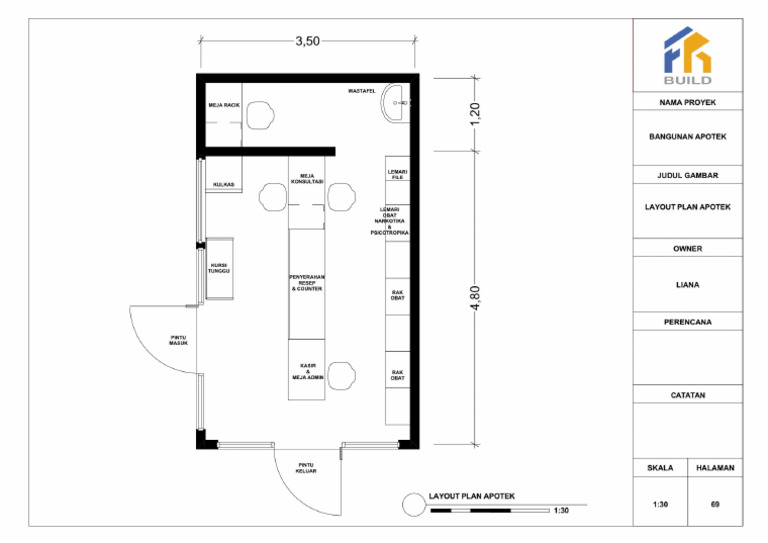 Layout Plan Apotek | PDF